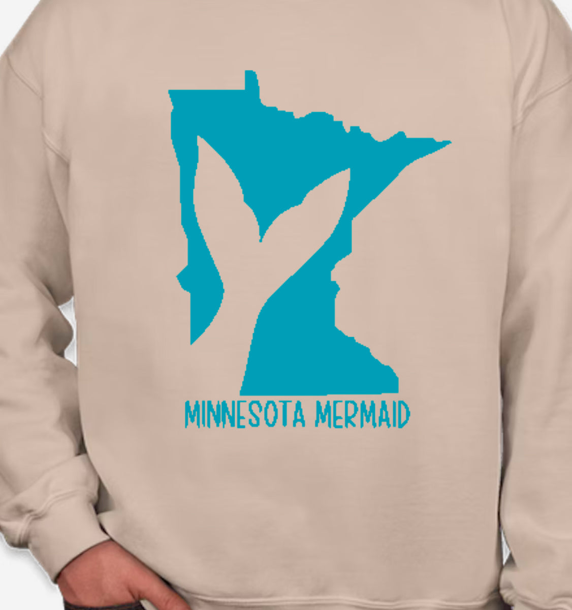 State with Tail Crewneck – Minnesota Mermaid Paddle Board Rental